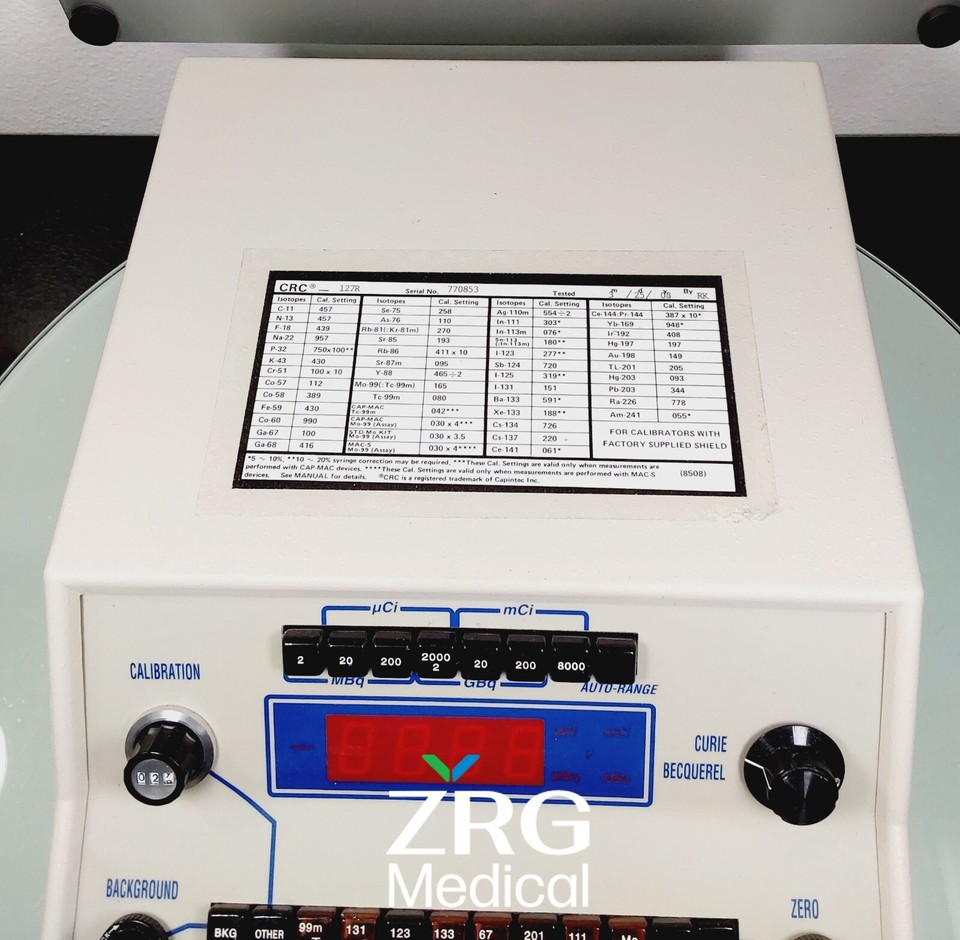 Capintec Instruments CRC-127R Radioisotope Dose Calibrator | eBay