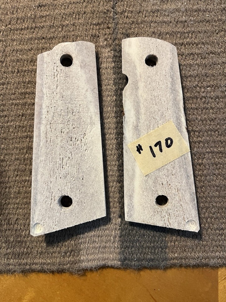 1911 Magwell Grips-Elk Antler, Stag, A Grade-Standard Full Size-Hand ...