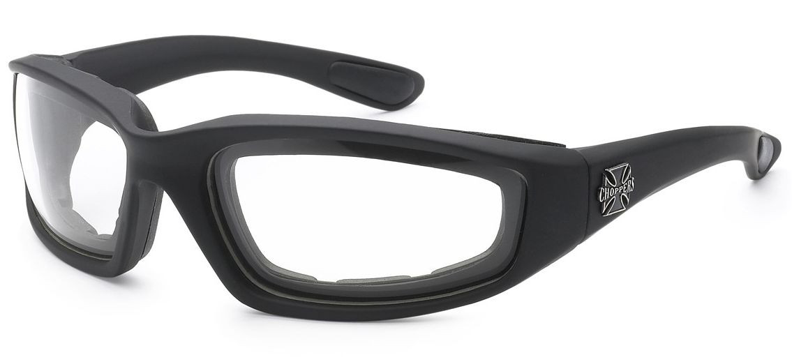 BLACK Chopper Wind Resistant Riding Sunglasses Glasses Padded Sports ...