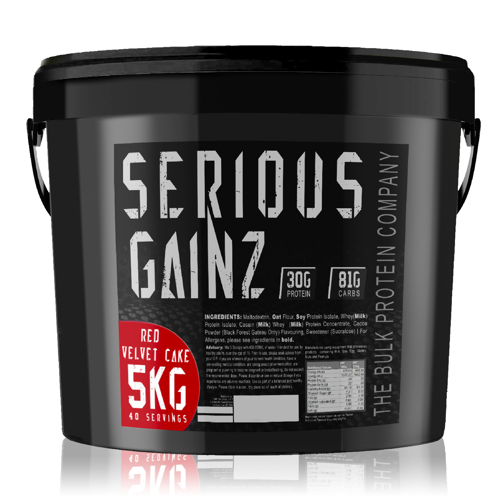 Serious GAINZ Mass Gainer 5kg - Whey Weight Gain Protein Powder Red ...