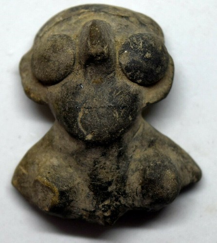 Ancient Pre-Columbian Carved Clay Alien Head Face | eBay