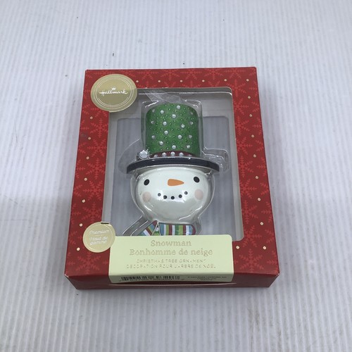 2020 Hallmark Premium Red Box Tree Ornament Metal Rhinestone SNOWMAN ...