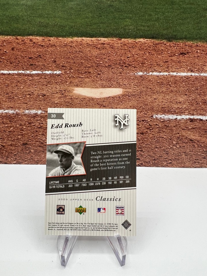EDD ROUSH 2005 UPPER DECK CLASSICS BASEBALL CARD # 30 | eBay