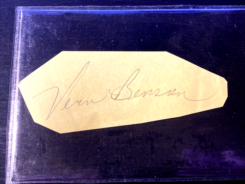 Vern Benson autographed signature cut Vintage Baseball Great | eBay