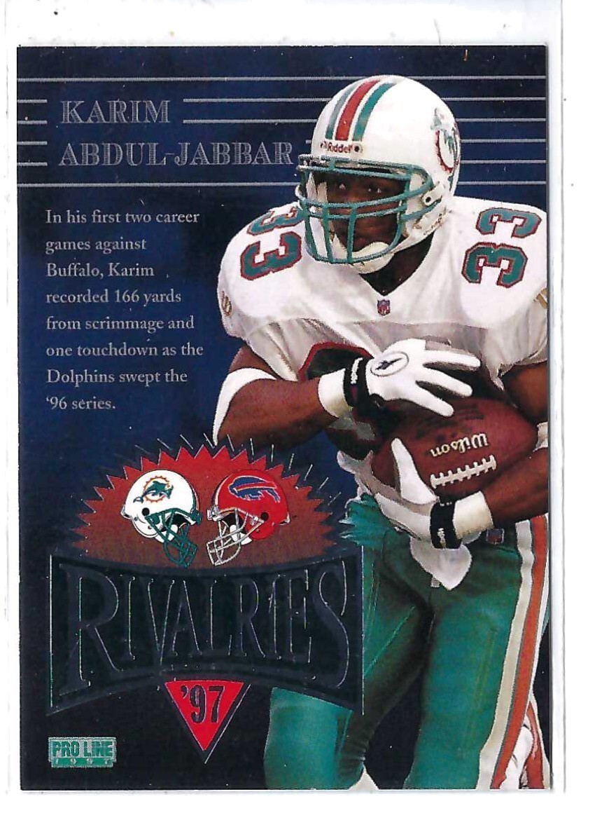 1997 Pro Line Rivalries Karim Abdul-Jabbar / Bruce Smith | eBay