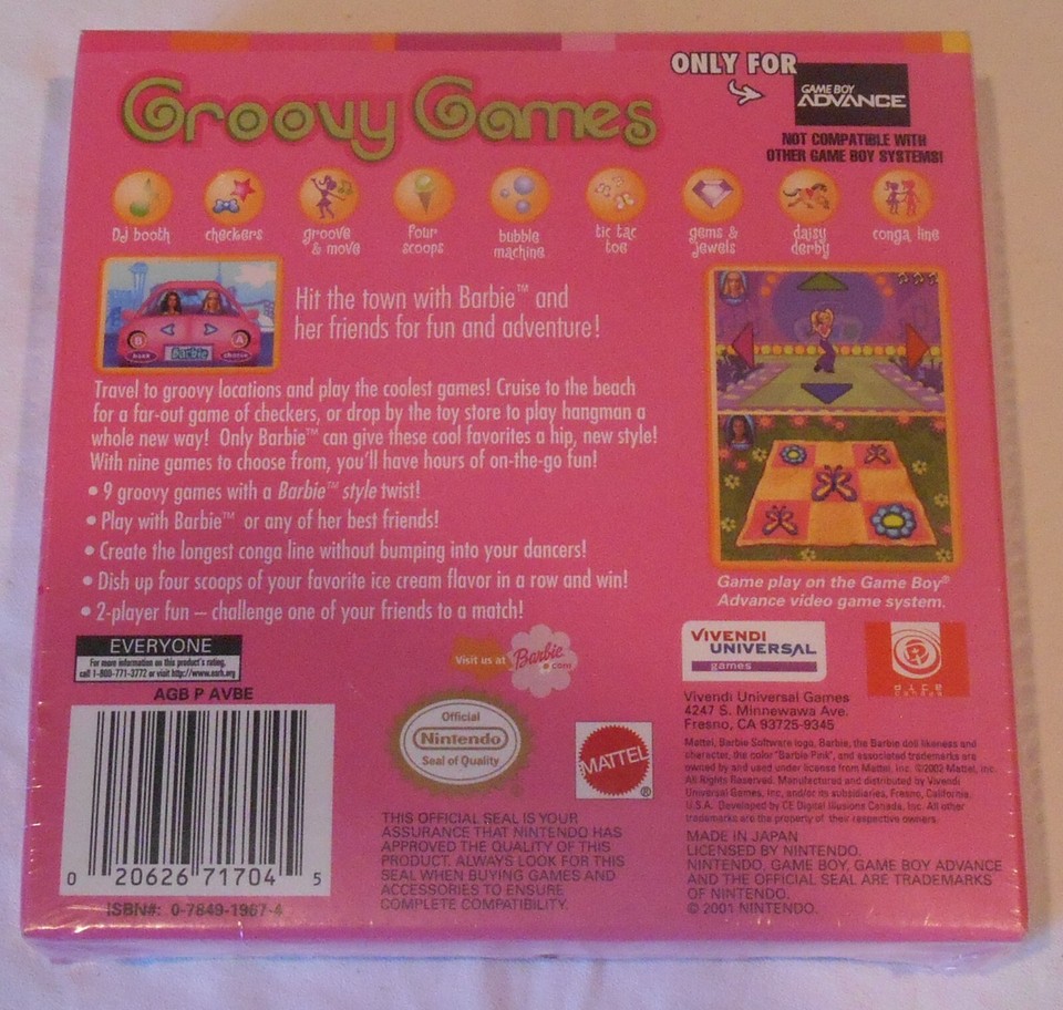 Barbie: Groovy Games (Nintendo Game Boy Advance, 2002) Brand New Sealed ...
