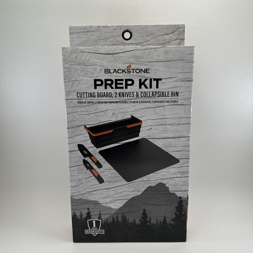 Blackstone Prep Kit 4 Piece Set Cutting Board, 2 Knives & Collapsible ...