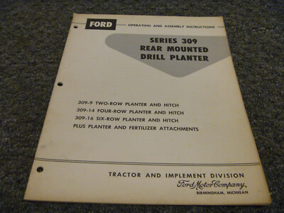 Farm Implement Parts - Ford 309 Corn Planter