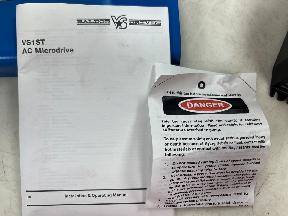 👀NEW BALDOR VS1ST AC MICRODRIVE VS1ST10P5-0 W/ BALDOR .33 HP MOTOR ...