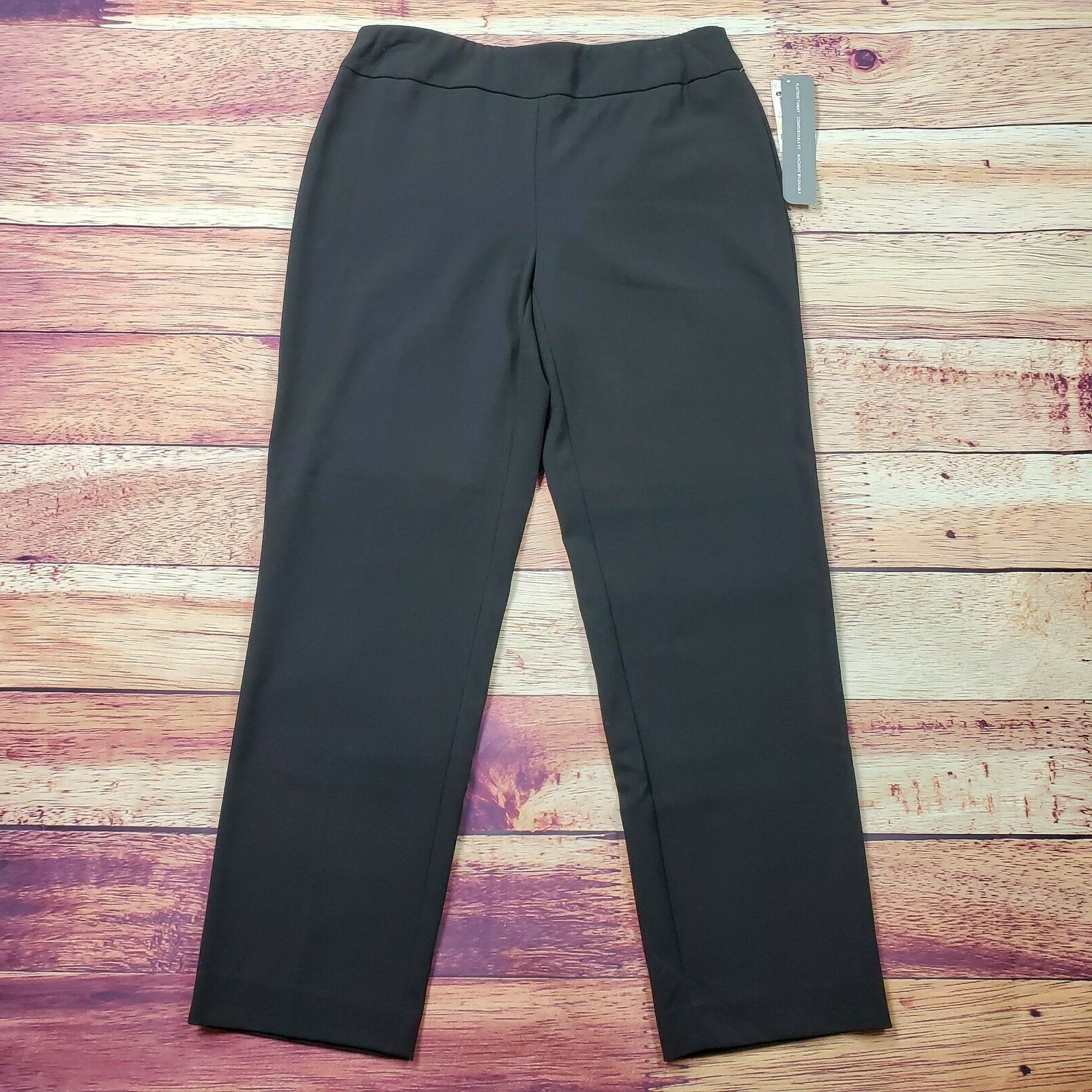 JM Collection Pull-On Dress Pants Women 4PS Petite Black Tummy Control ...