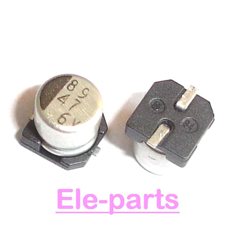 100 PCS 47UF/6.3V SMD 5x5mm Electrolytic Capacitor 6.3V 47UF SMT 5*5MM ...