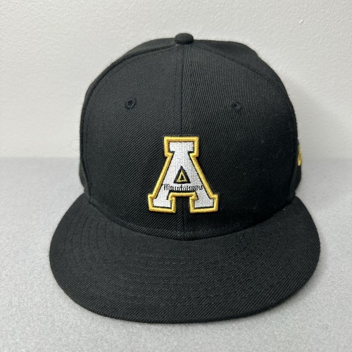 Appalachian State Hat Men Fitted 7 1/4 Black New Era Embroidery NCAA ...