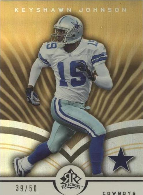 2005 Upper Deck Reflections - Keyshawn Johnson #25 Gold /50 for sale ...