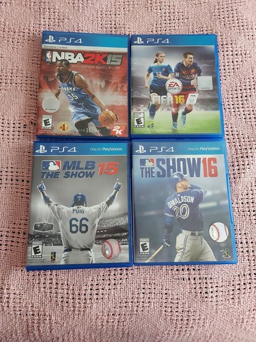 PS4 Sports Video Games MLB 15 THE Show Show 16 NBA 2K15 FIFA16 EUC see ...