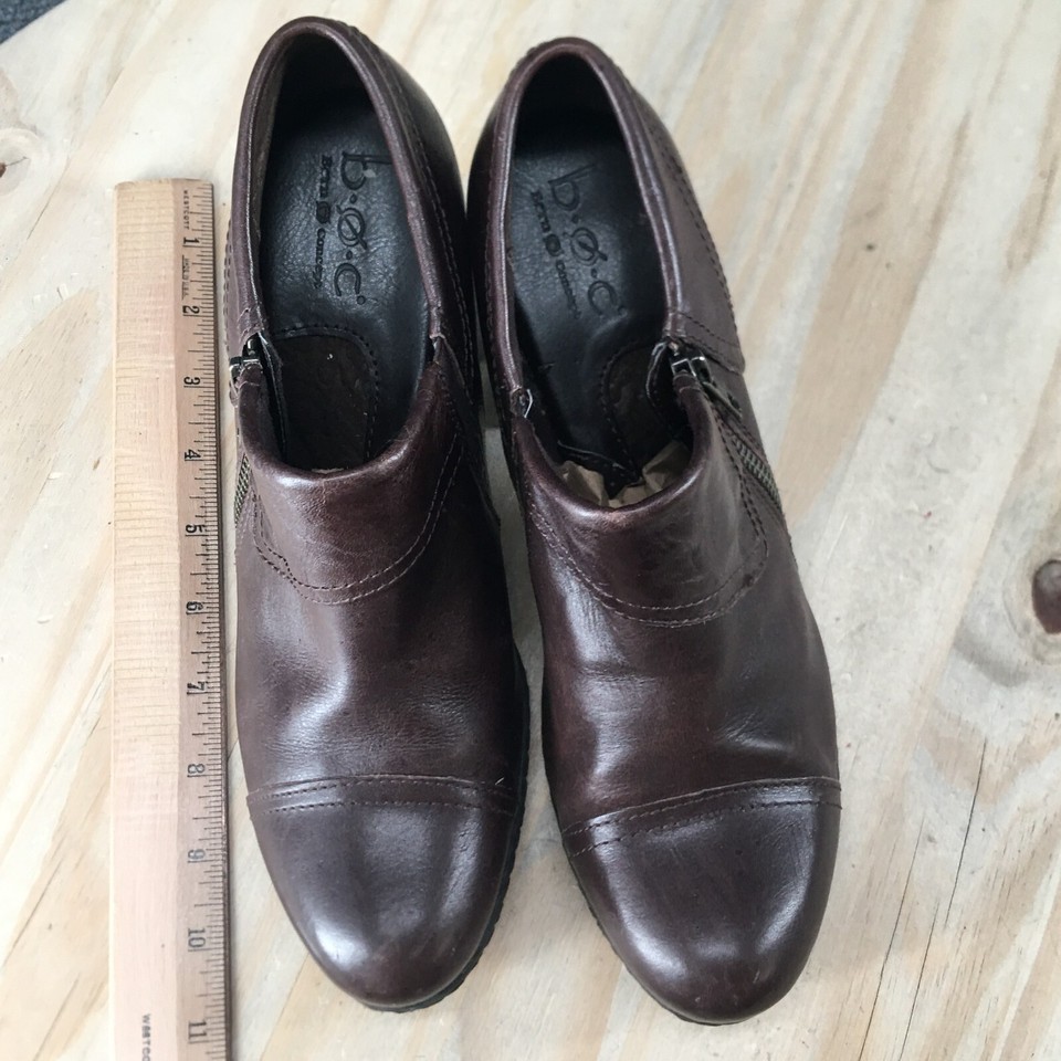 BOC Born Concept Boots Womens 9 Ankle Bootie Side Zip Cap Toe Heel ...