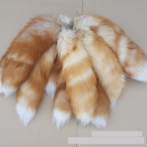 1pcs Large Crystal Fox Tail HIDE Fur Keychain Tassel Bag Tag Charm Bag ...