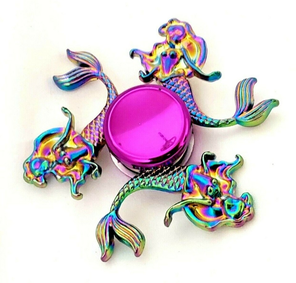 Mermaid Multi Color Fidget Spinner Toy Boys Girls Kids Adults ADHD ...
