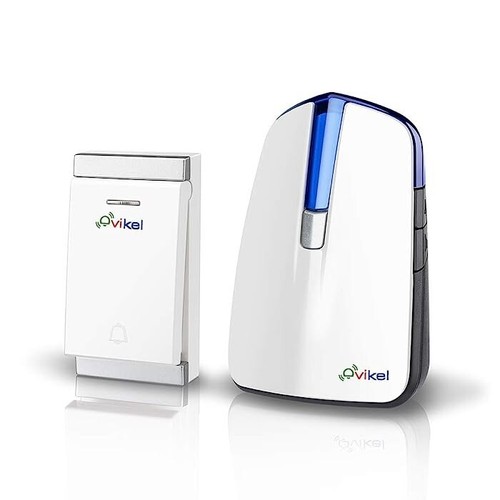 Vikel Wireless Doorbell Chime Kit with No Battery Required Push Button ...