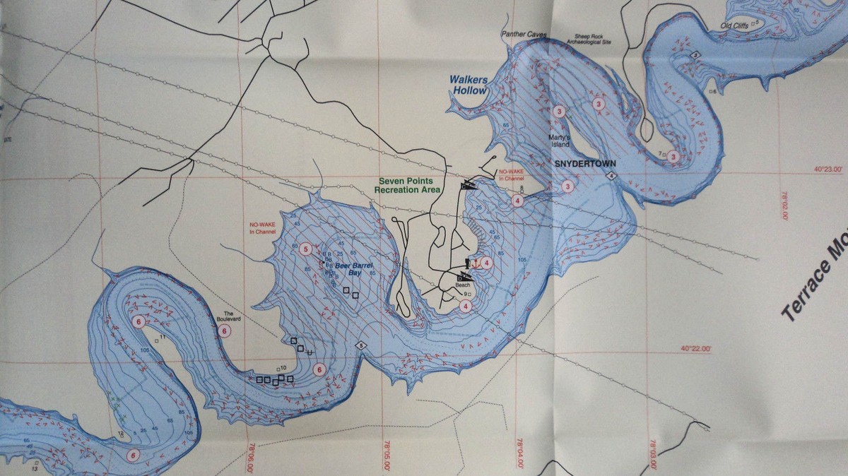 Lake Arthur Pennsylvania Fishing Map Pennsylvania Fishing Maps