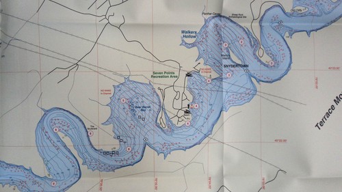 Raystown Lake Detailed Fishing Map, GPS Points, Waterproof, Depth ...