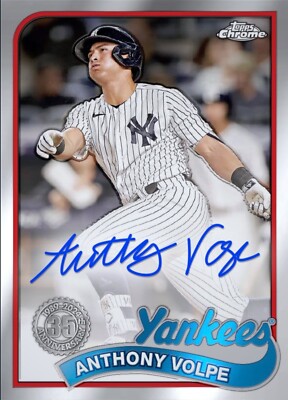2024 Topps Chrome RARE ANTHONY VOLPE SIGNATURE NEW YORK YANKEES DIGITAL ...