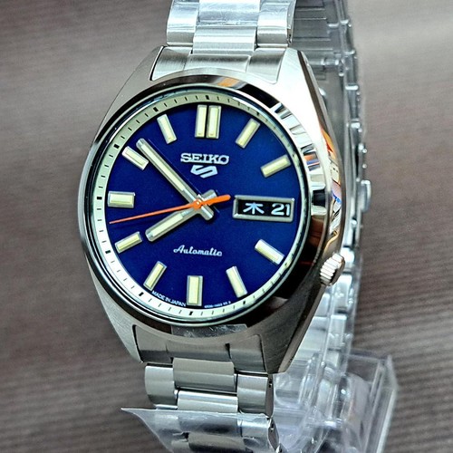 SEIKO 5 Sports SBSA253 Automatic Day Date Men's Wristwatch SS Blue ...