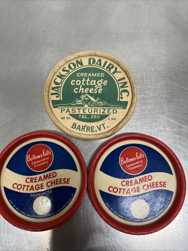 Jackson Dairy & Bellow Falls Co-op Creamery - Cottage Cheese lids ...