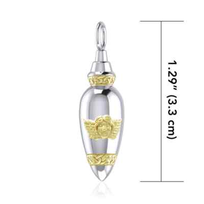 Celtic Angel Keepsake Vial 925 Sterling Silver Pendant Fine Jewelry ...