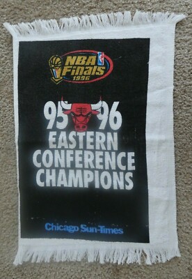1996 CHICAGO BULLS - NBA Finals - SGA Issued Towel - CHAMPIONS - Jordan ...