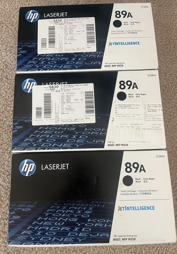 HP 89A Black Original LaserJet Toner Cartridge - CF289A 192018046627 | eBay