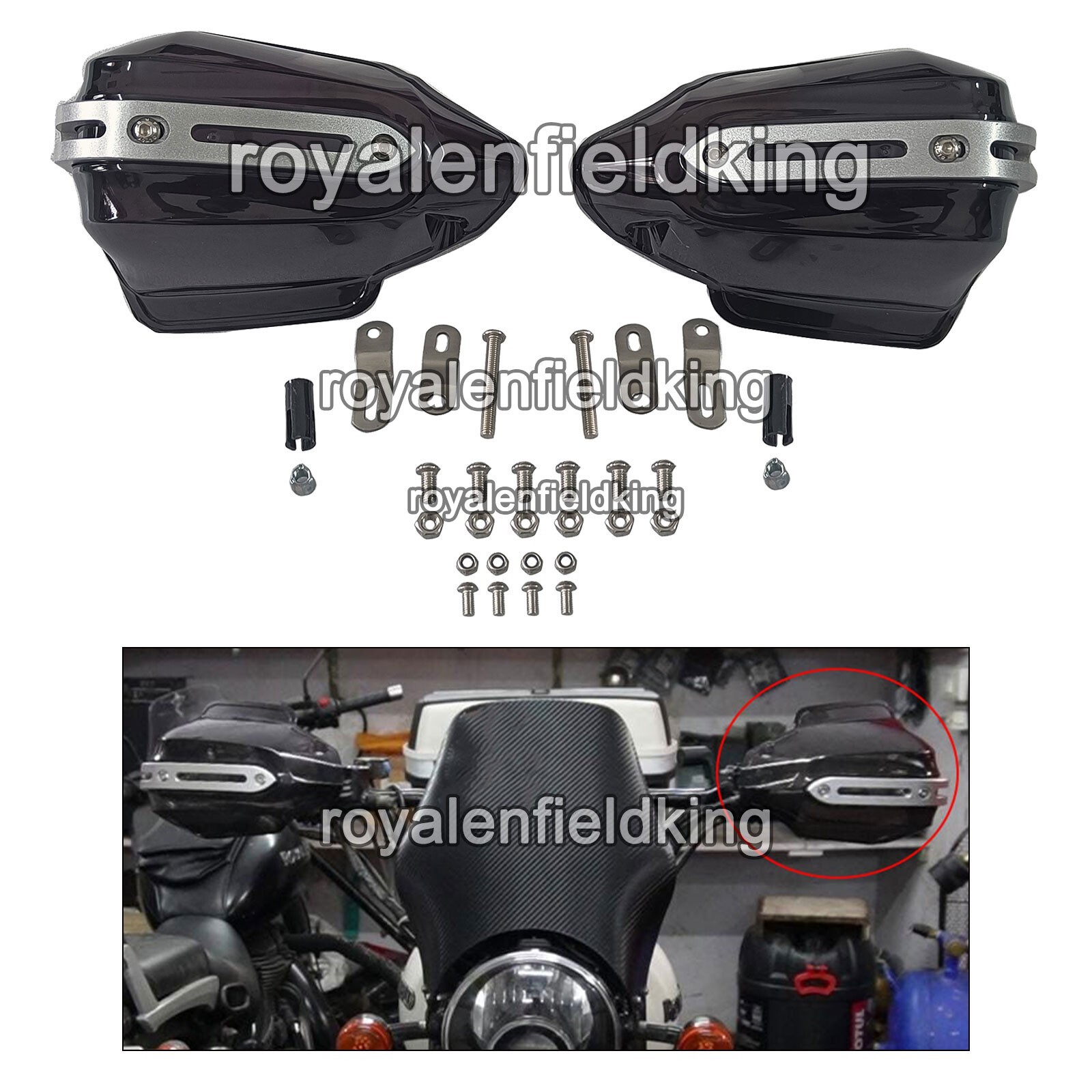 Fit For Royal Enfield Meteor, Hunter & Classic Reborn 350 Black Color ...