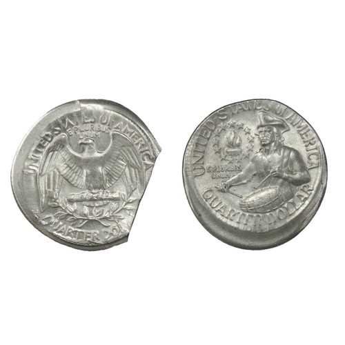 Lot of 2 - Quarter Errors Broadstrike Clipped Planchet Coins | eBay