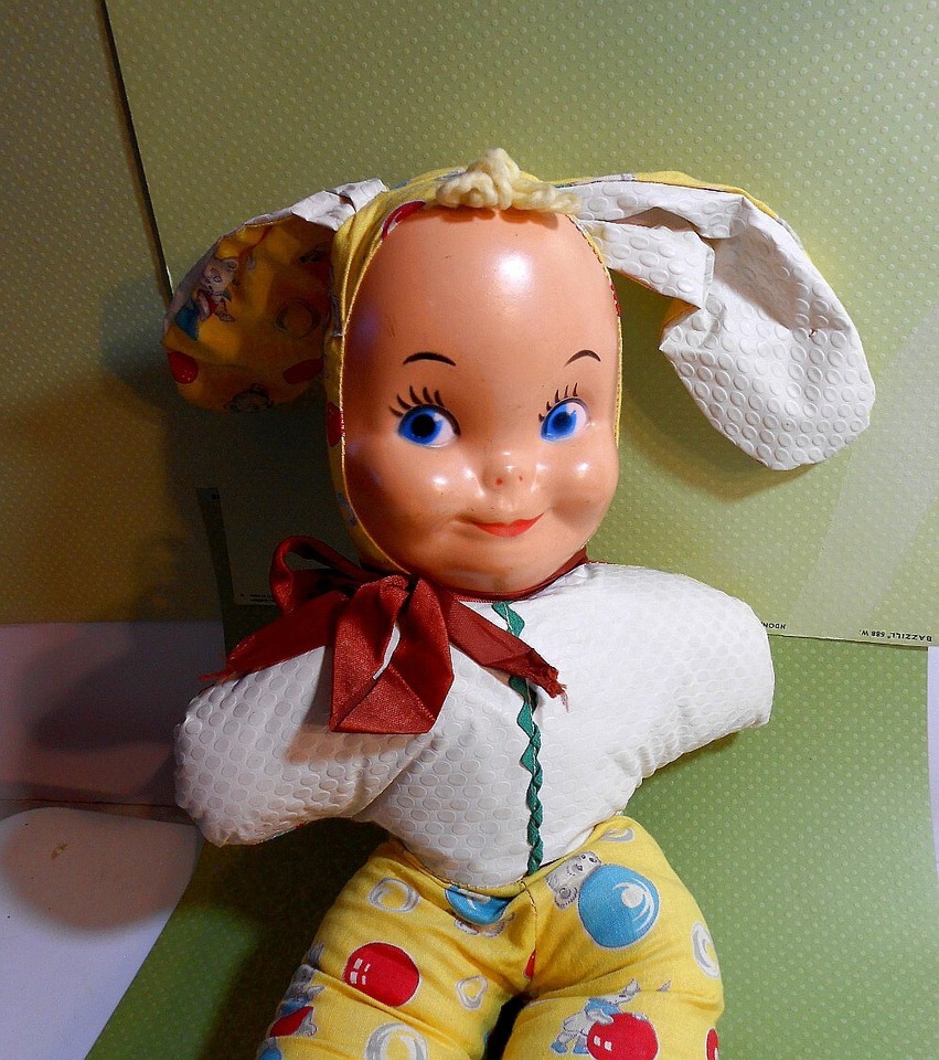 Vintage Large 1940/50's Easter Bunny Rabbit Kitschy Doll -21" | eBay