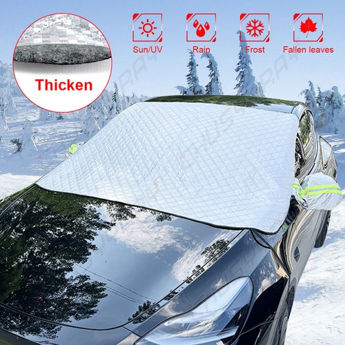 Car Windshield Snow Cover Front & Rear Magnetic Winter For Tesla Model ...