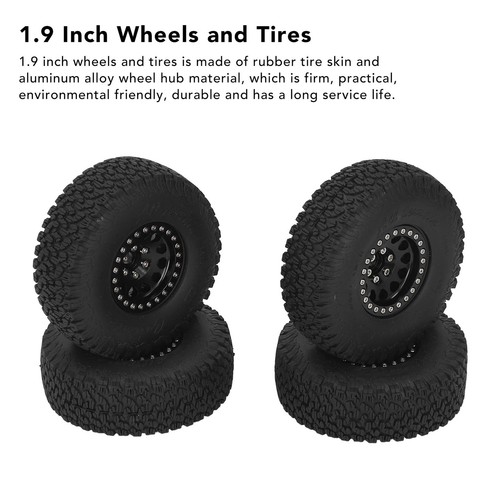 4Pcs 1.9 Inch Wheels Tires RC Car Tires Wheels For Axial SCX10 90046 1/ ...