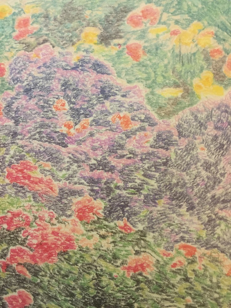 FINE ART LITHOGRAPH: Forest Glen And Flowers By Carson Gladson 24 X 36 ...