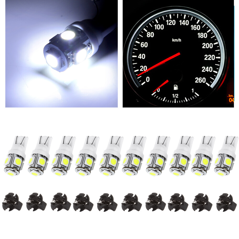 10x T10 PC194 White LED Instrument Cluster Dash Light Bulb For GMC+ 1/2 ...