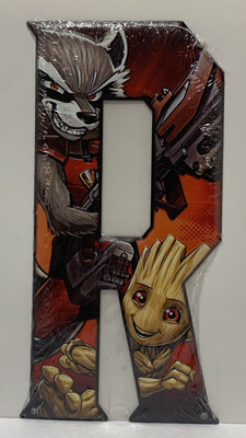 Groot Rocket Metal Sign Letter R Guardians of the Galaxy 5 x 10 in New ...