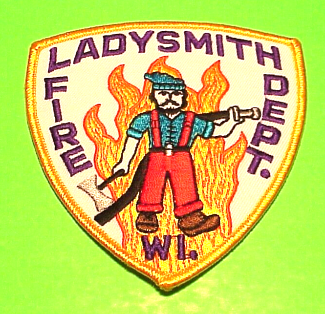 LADYSMITH WISCONSIN WI 4 1/2" FIRE DEPT. PATCH FREE SHIPPING!!! | eBay