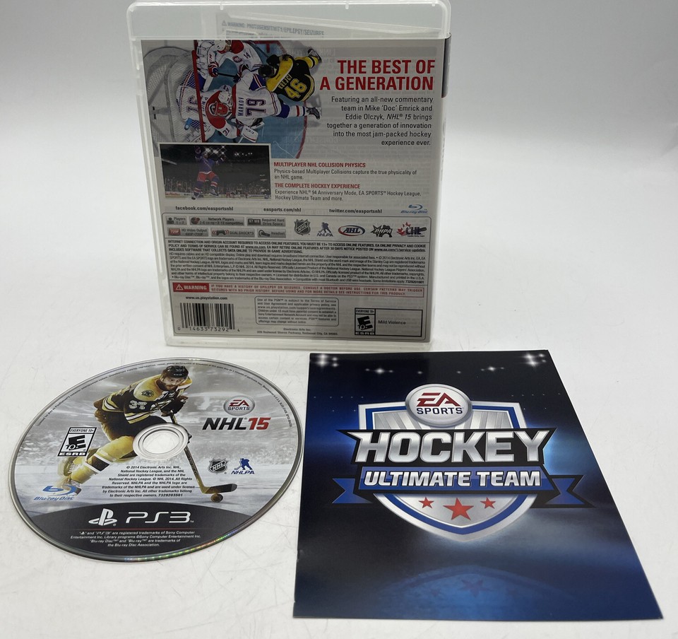 NHL 15 Hockey EA Sports Sony Playstation 3 PS3 CIB Complete 14633732924 ...