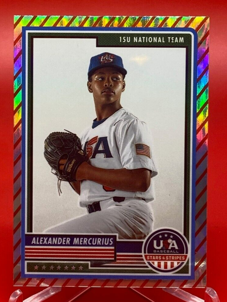 2023 USA Baseball Alexander Mercurius Stripe Parallel #33 PRIZM | eBay