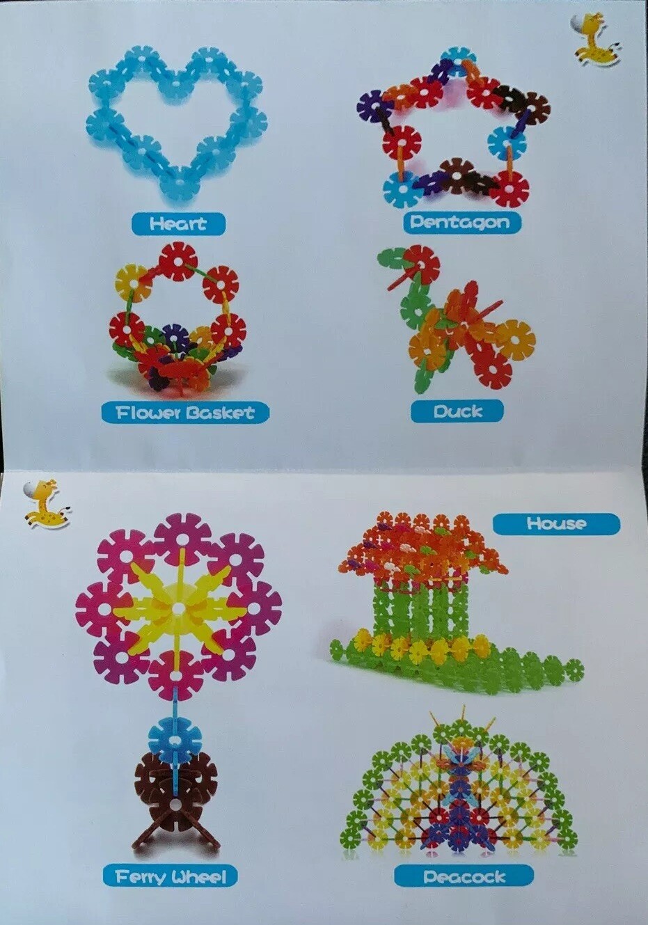 Interlocking Snowflakes Building Block Kid ABC Educational Toy 600pc ...