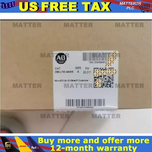 AB 2080-L70E-24AWB Micro870 ENet/IP Controller 24 DC Power US Free Tax ...