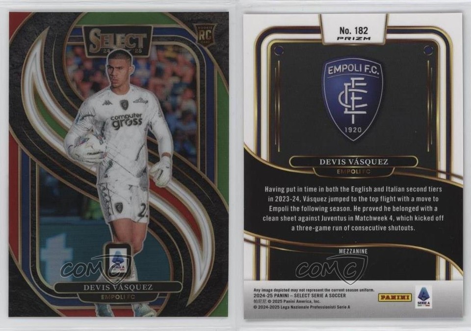 2024 Select Serie A Mezzanine Multi-Color Prizm Devis Vasquez #182 ...