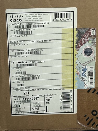 Cisco (Lot of 7) CS-KITPLUS-K9 TTC7-25 TTC8-10 TTC5-09 Webex Room Kit ...
