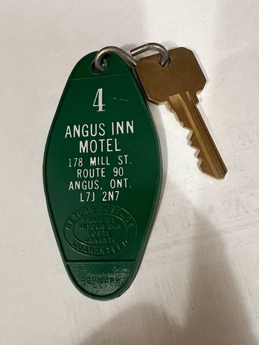 Angus Inn Motel - Angus, Ontario Hotel Fob And Room Key #4 - Very Nice ...