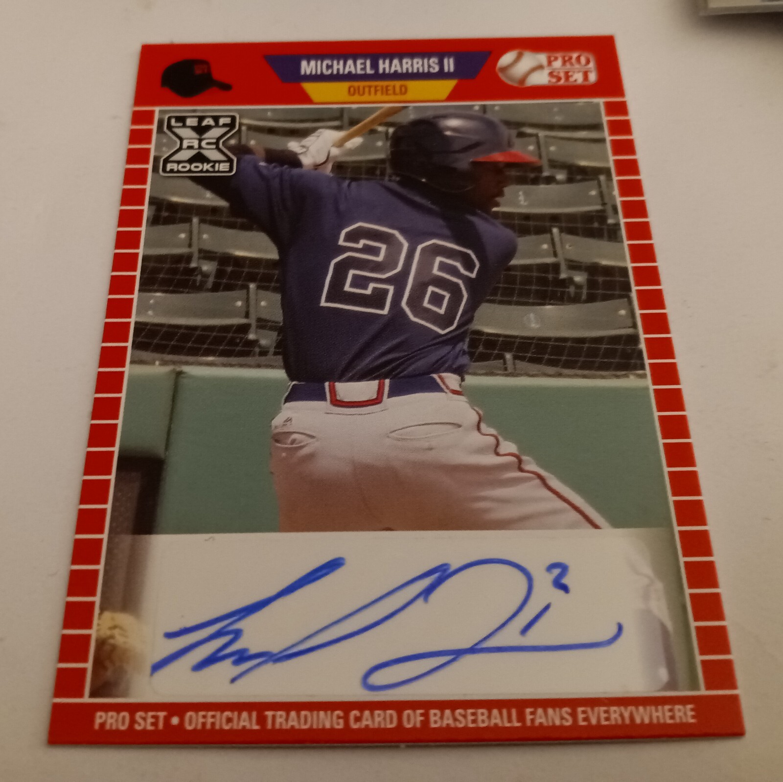 2021 MICHAEL HARRIS II Leaf Pro Set AUTOGRAPH ROOKIE Card #PS-MH1 MINT ...