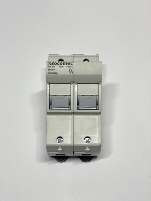Socomec RM 50 2 Pole Ferrule Fuse Holder - 690V 50A 14x51mm 57025002 ...