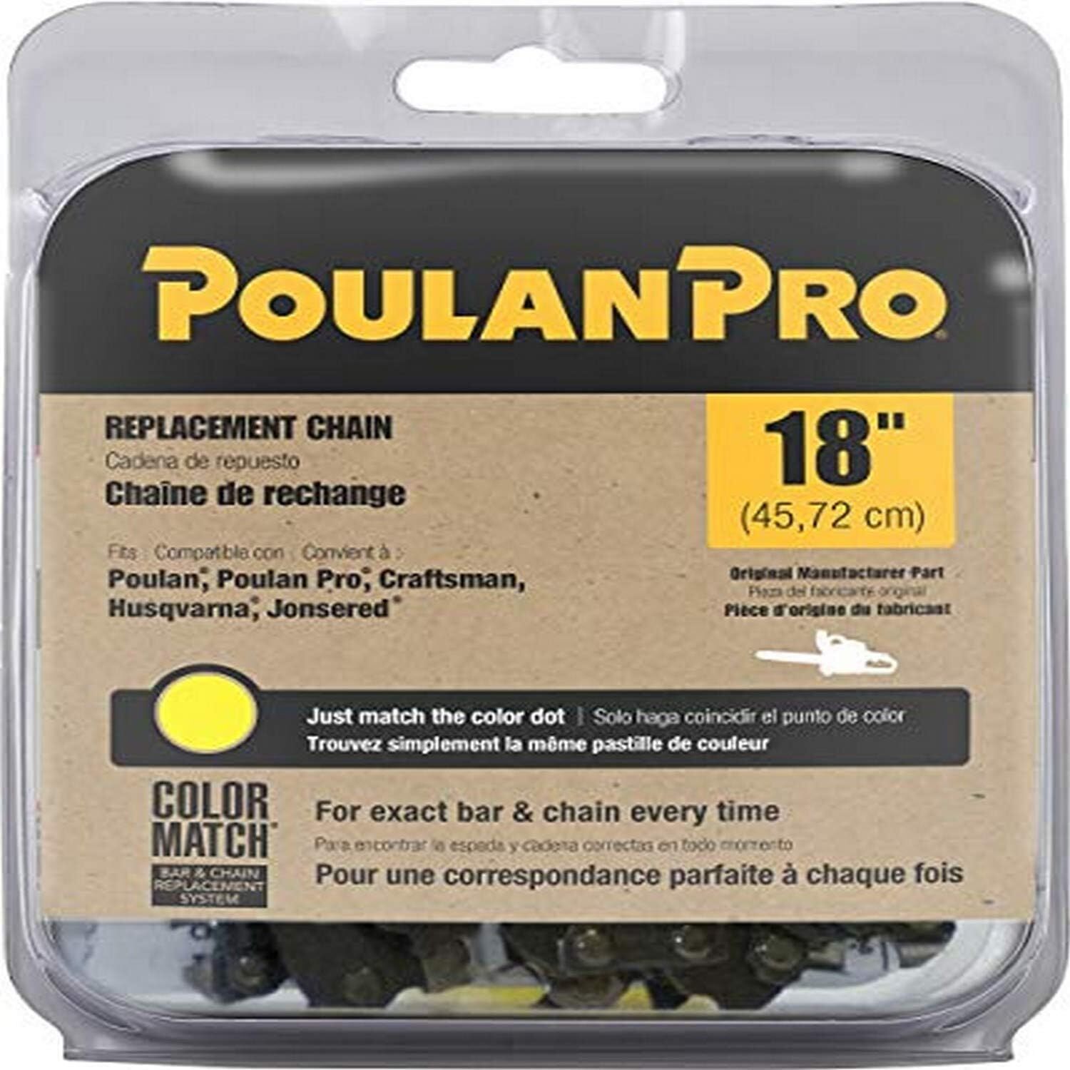 Poulan Pro 18 Inch Chainsaw Chain Replacement 38 Pitch 050 Gauge ...