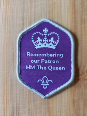 UK Scouting Official Uniform Memorial Badge Remembering Our Patron HM ...